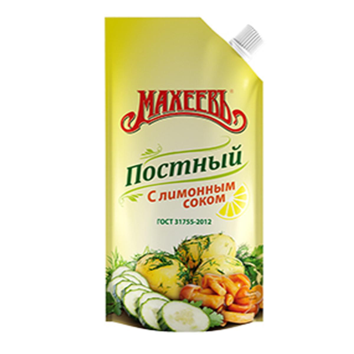 Купить Майонез постный веганский с лимонным соком МАХЕЕВ 190г 200мл ...