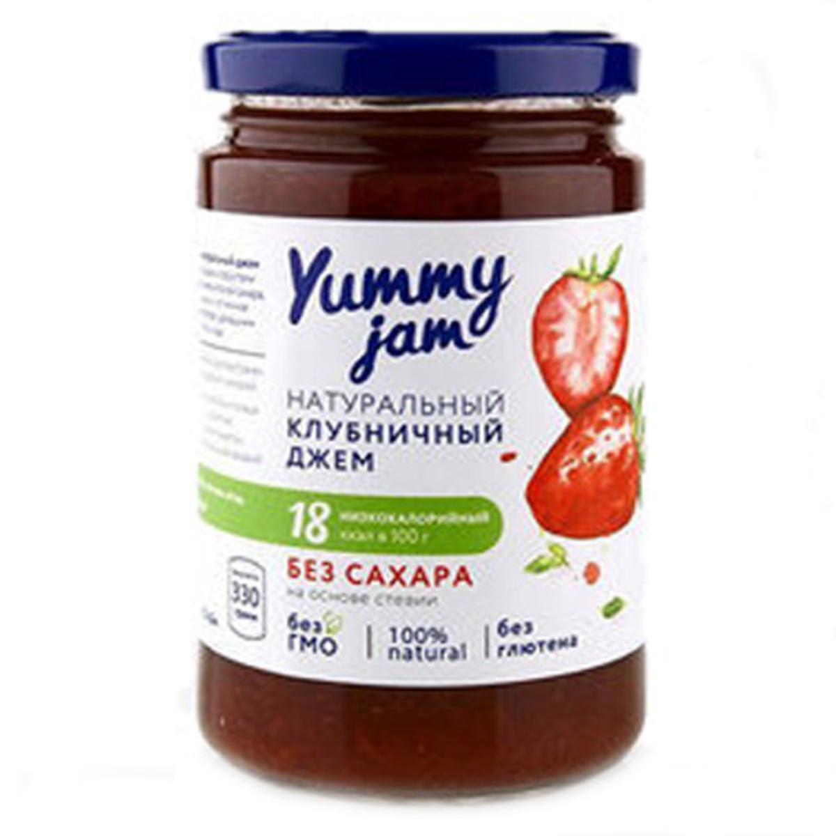 Купить Джем клубничный низкокалорийный Yummy Jam 350 г - Экоcтория ...